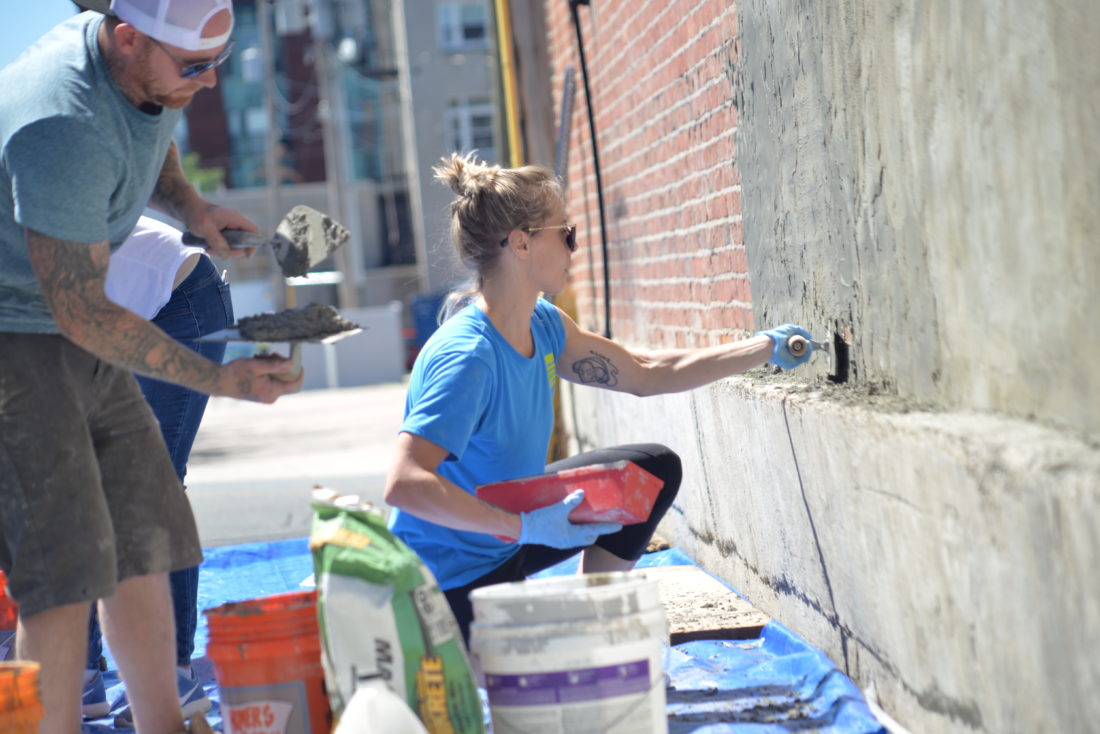 Recovery mural making progress | News, Sports, Jobs - The Nashua Telegraph